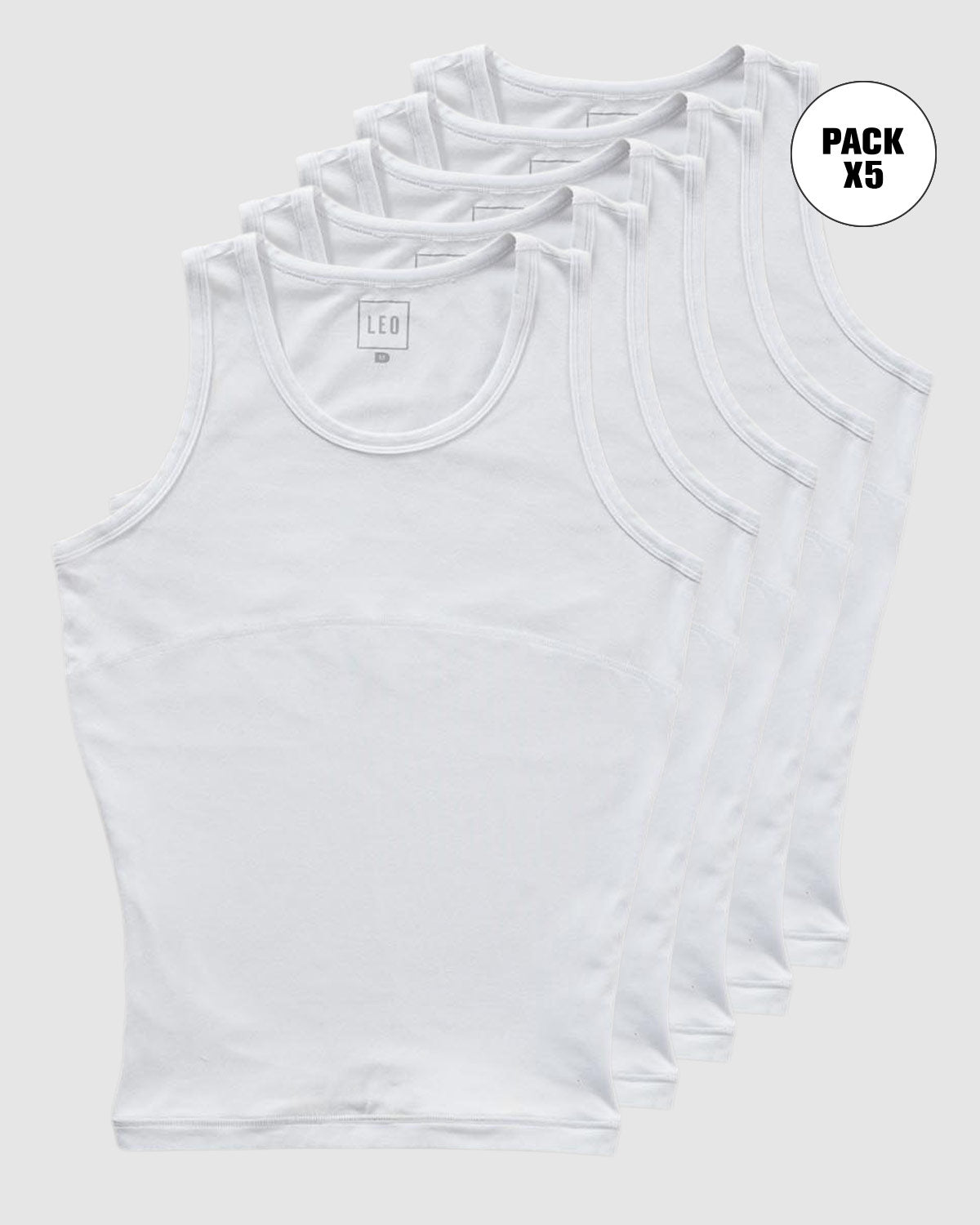 5-Pack Moderate Compression Shaper Tanks | Leonisa