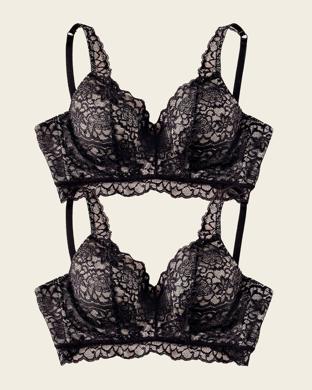 2-Pack Luxe Lace Underwire Smoothing Bustier Bras | Leonisa